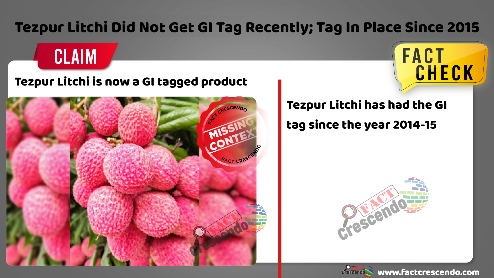 FACT CHECK: Tezpur Litchi did not get GI tag recently; tag in place ...