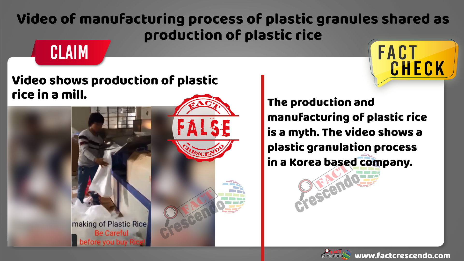 Video of manufacturing process of plastic granules shared as production ...