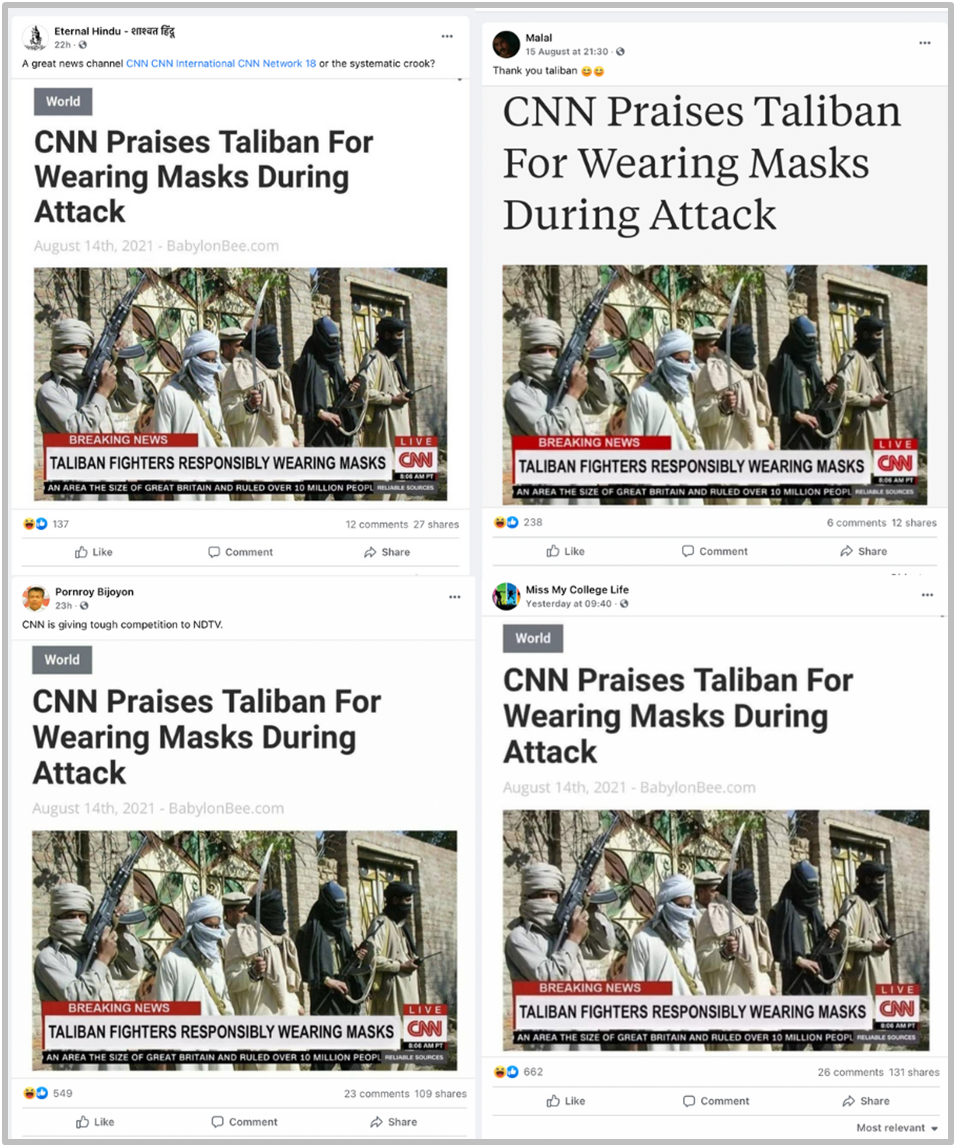 FACT CHECK: Viral Screenshot of article stating CNN praised the Taliban ...