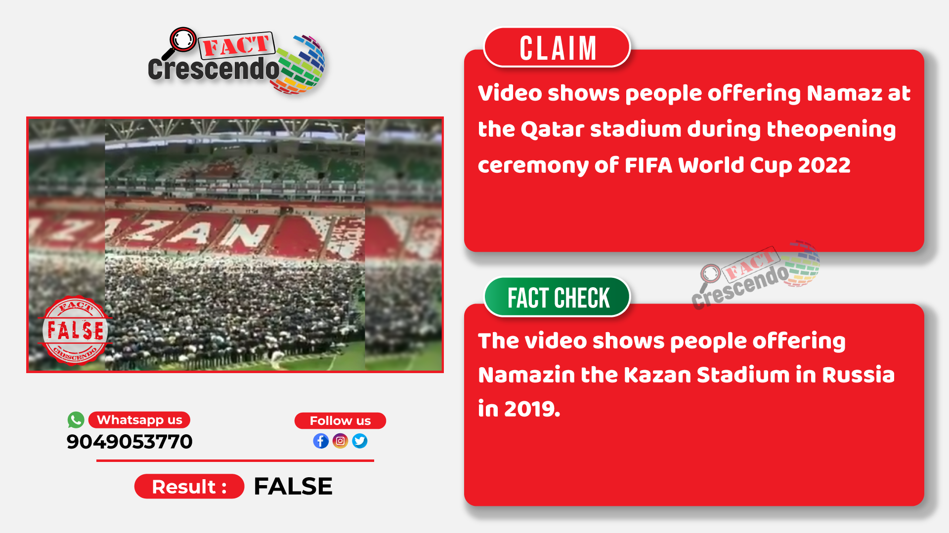2019 video from Russia shared as namaz offering during FIFA World Cup ...