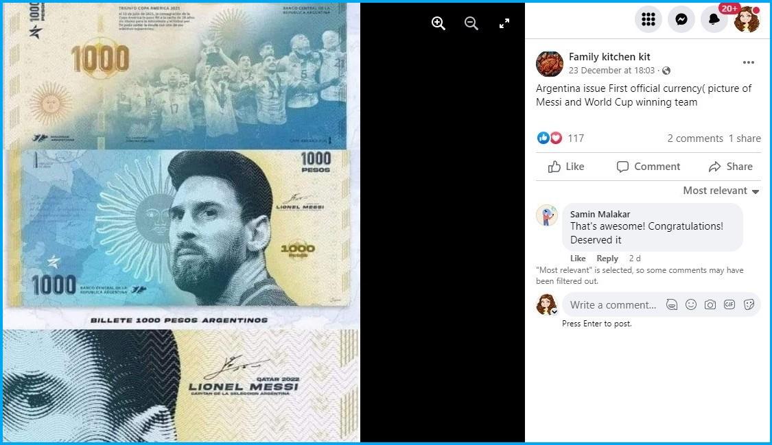 Has Argentina issues Messi’s face on Argentine Currency? - Fact Crescendo