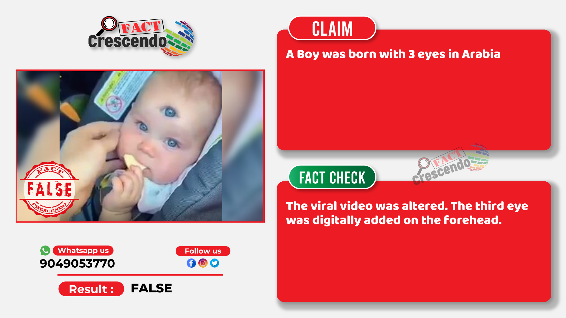 Does the baby in the video really have three eyes? Know the truth ...