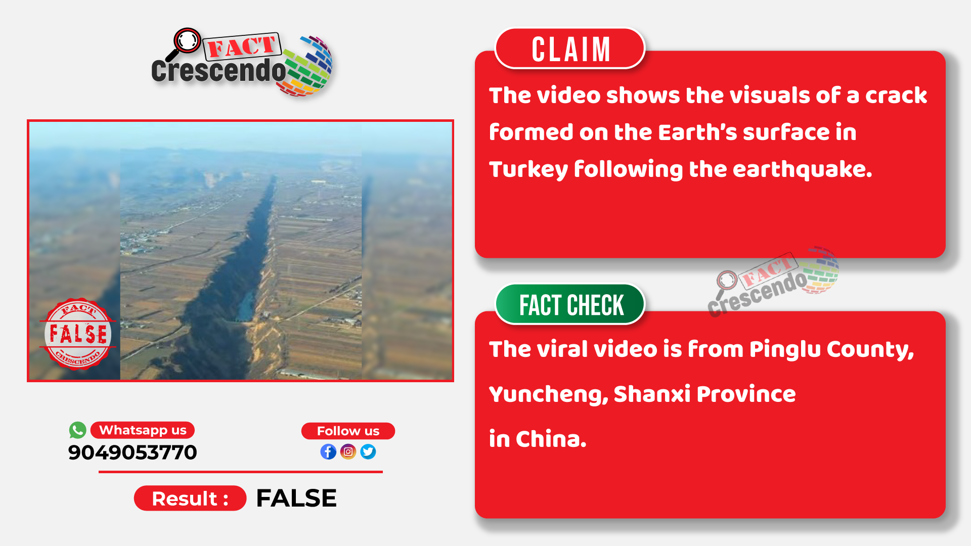 Video from China shared as a crack on the Earth’s surface in Turkey ...