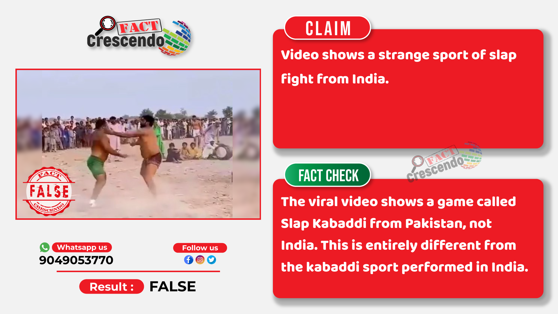 Pakistan’s Slap Kabaddi video goes viral as slap fight in India - Fact ...
