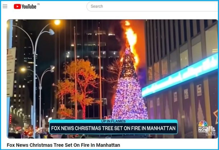 2021 video of Christmas tree on fire goes viral with misleading claims ...