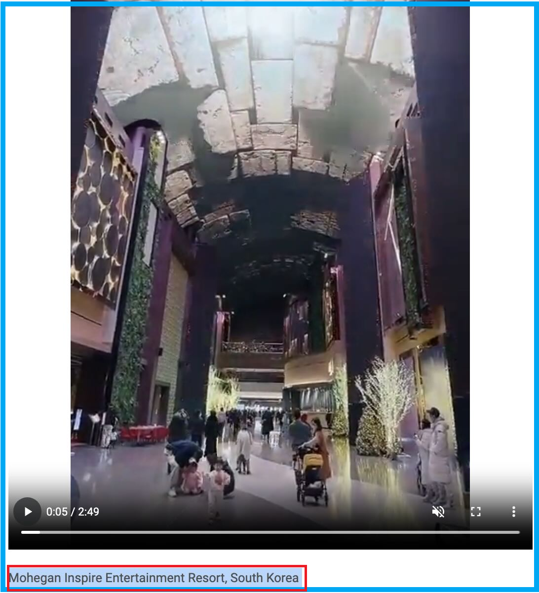 Video from South Korea’s resort falsely shared as visuals of a Chinese mall. - Fact Crescendo