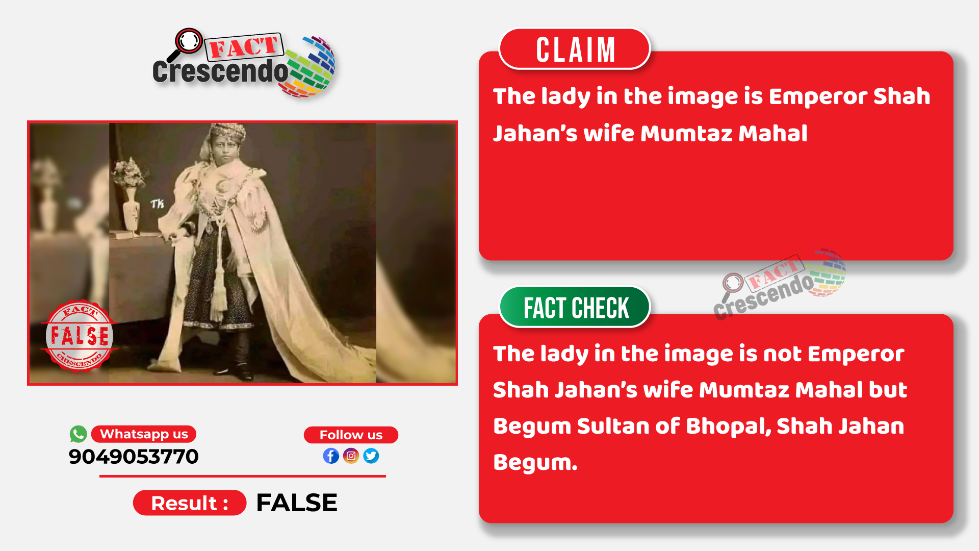 Is the lady in the image Emperor Shah Jahan’s wife Mumtaz Mahal? Know ...