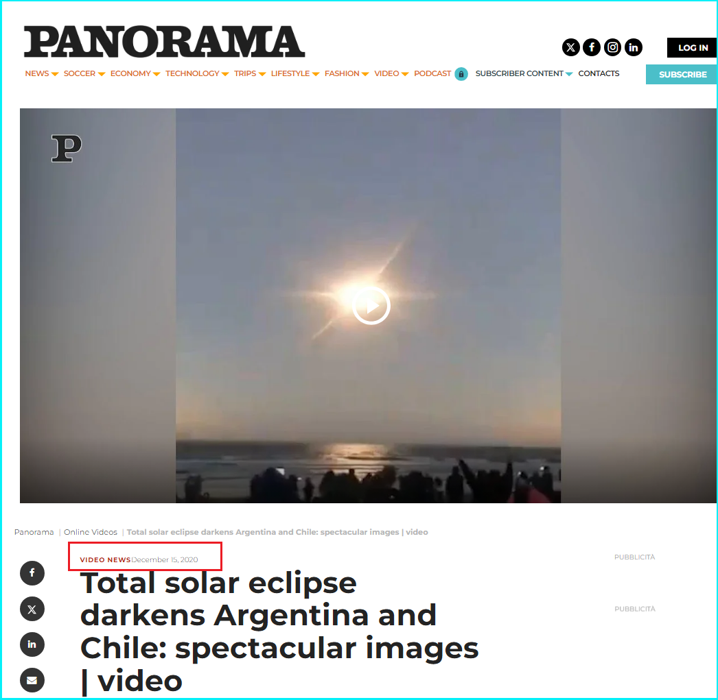 Is this a video of the recent total solar eclipse witnessed by the ...
