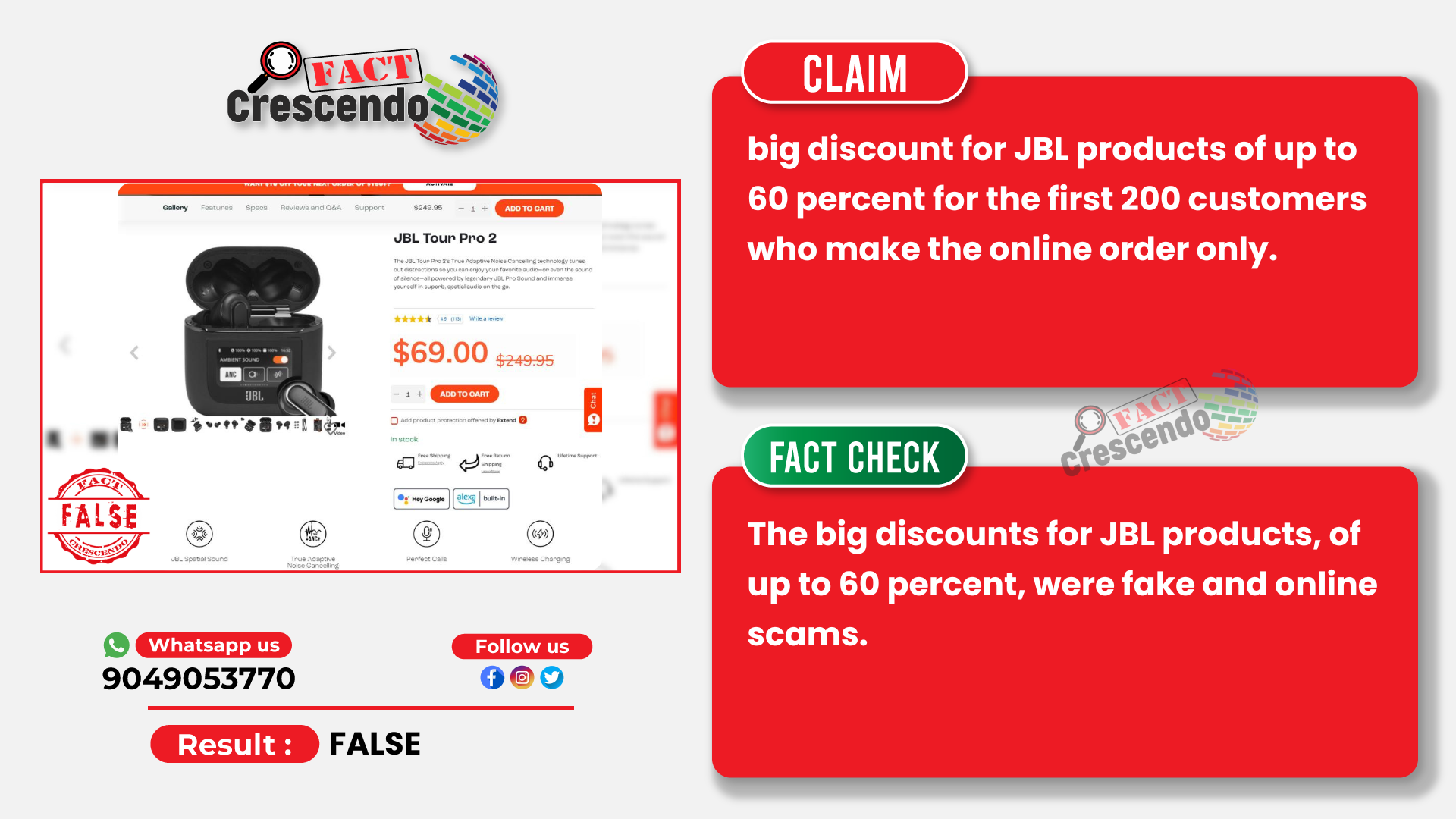 Phishing Scams Target Customers with Fake JBL Promotions - Fact Crescendo
