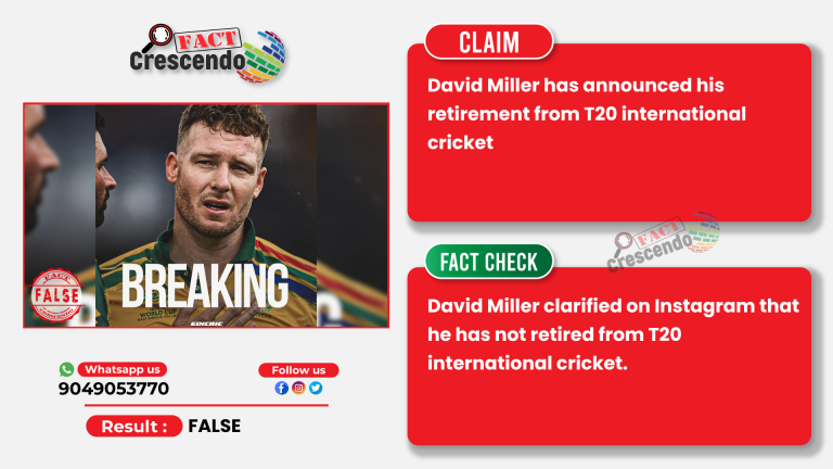 David Miller has announced his retirement from T20 international ...
