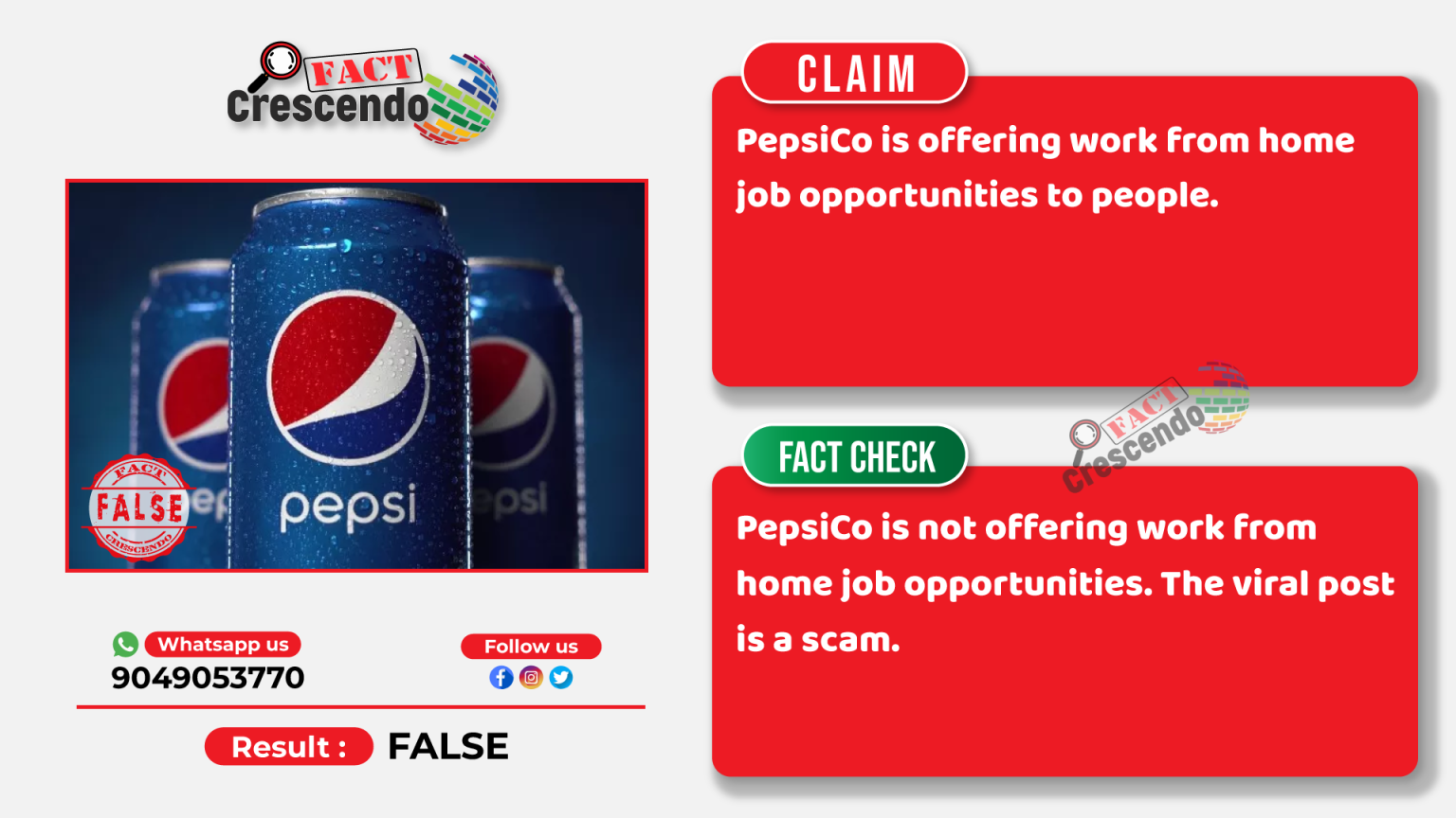 Is Pepsi Offering Work From Home Opportunity? No. Don’t Fall For The ...