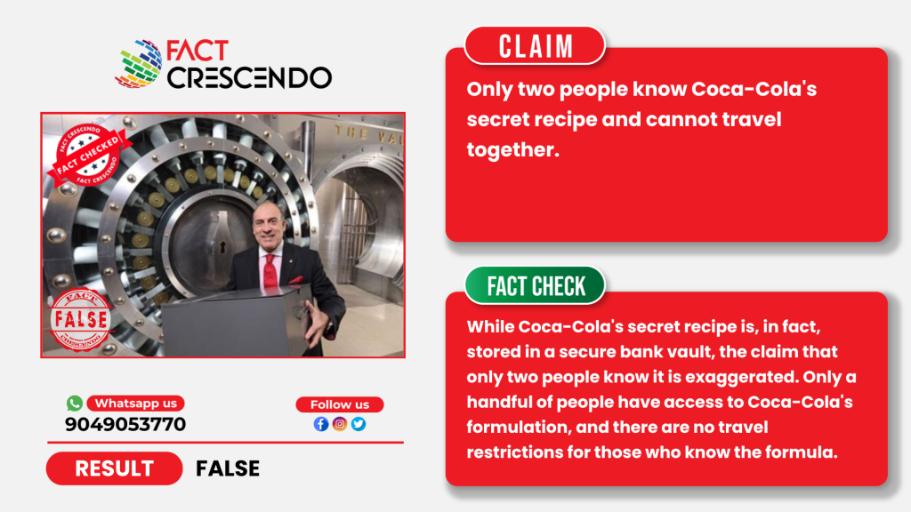 Only Two People Know Coca-Cola's Secret Recipe? Find out The facts ...
