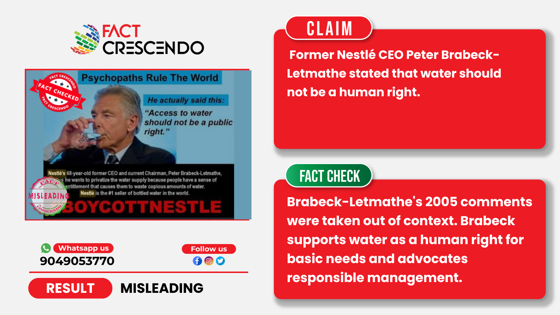 Nestlé's Ex-CEO on Water Rights: Misunderstood Comments Clarified ...