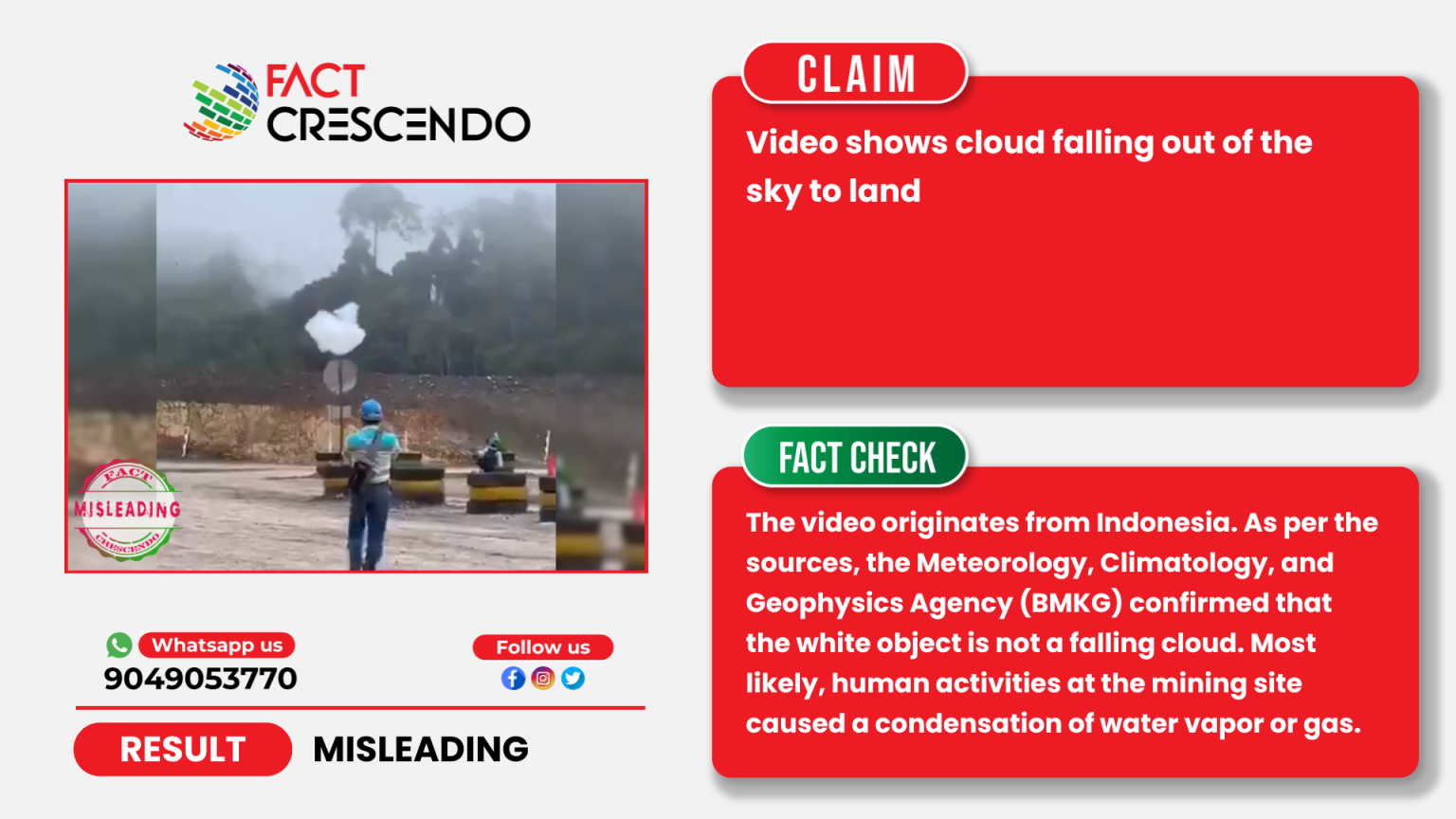 Is a cloud falling from the sky to land? Know the truth. - Fact Crescendo