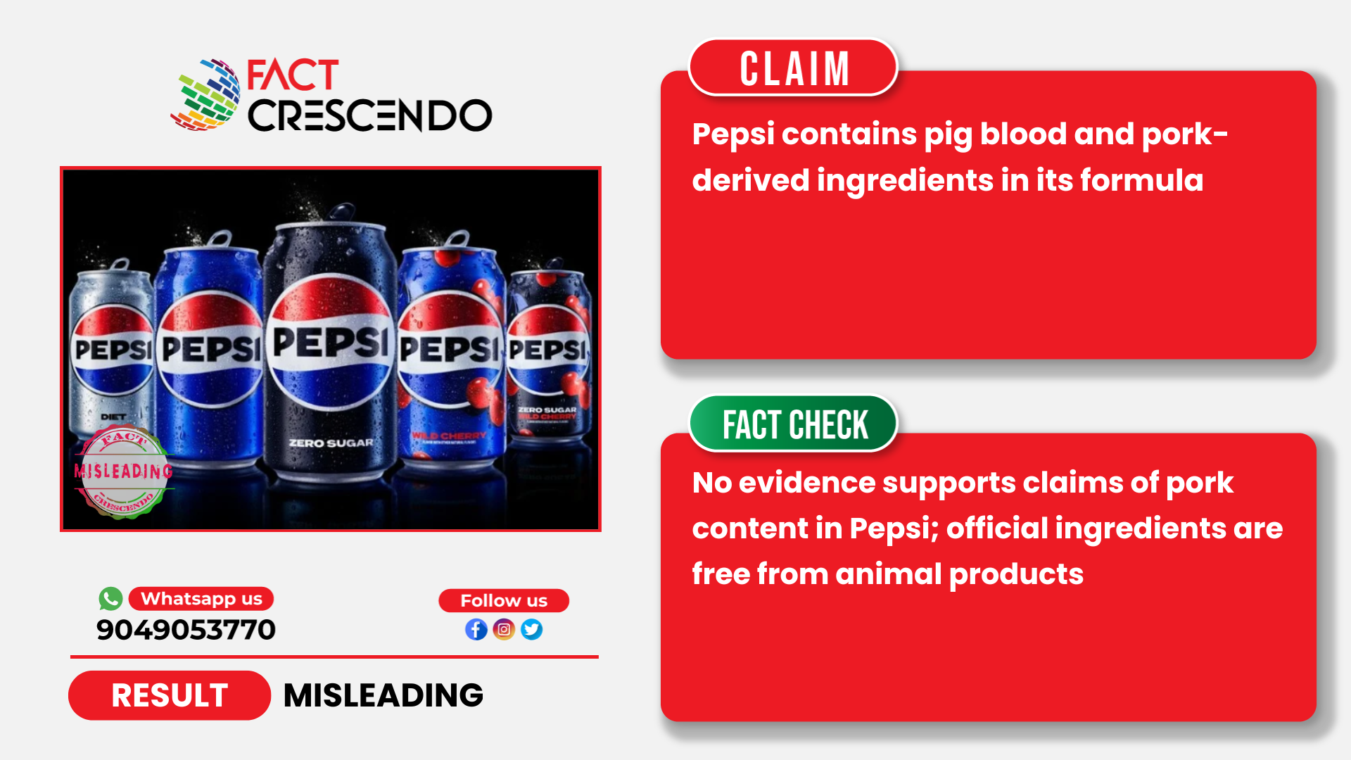 FACT-CHECKED: Does Pepsi Contain Pig Blood or Pork Ingredients? - Fact ...
