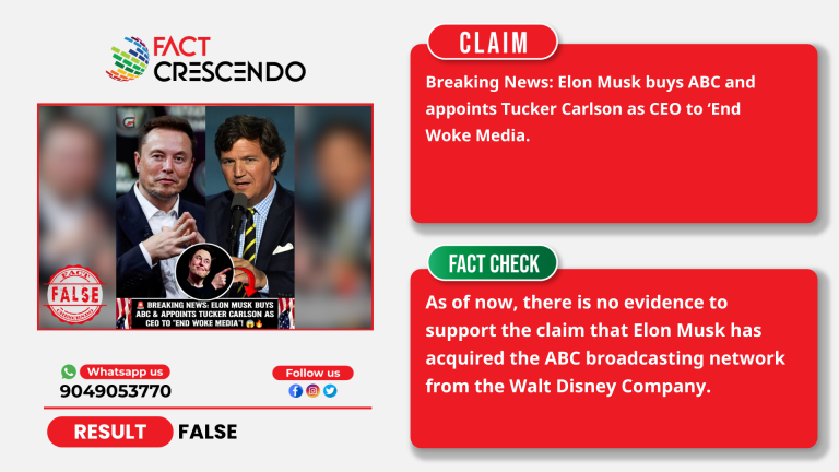 False Claim of Elon Musk Buying ABC Network Resurfaces - Fact Crescendo