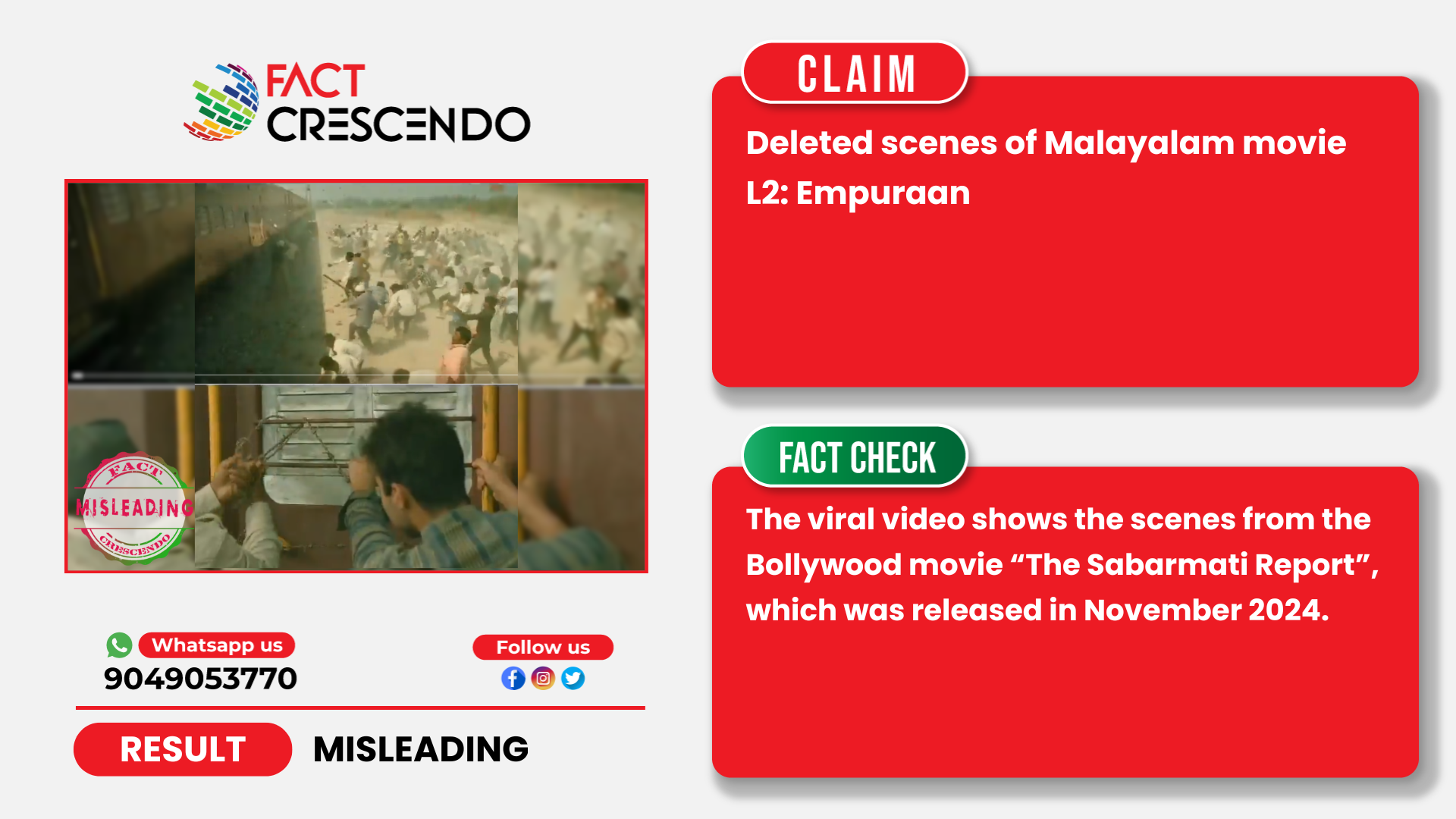 This viral video does not show the deleted scenes of Malayalam movie L2 ...