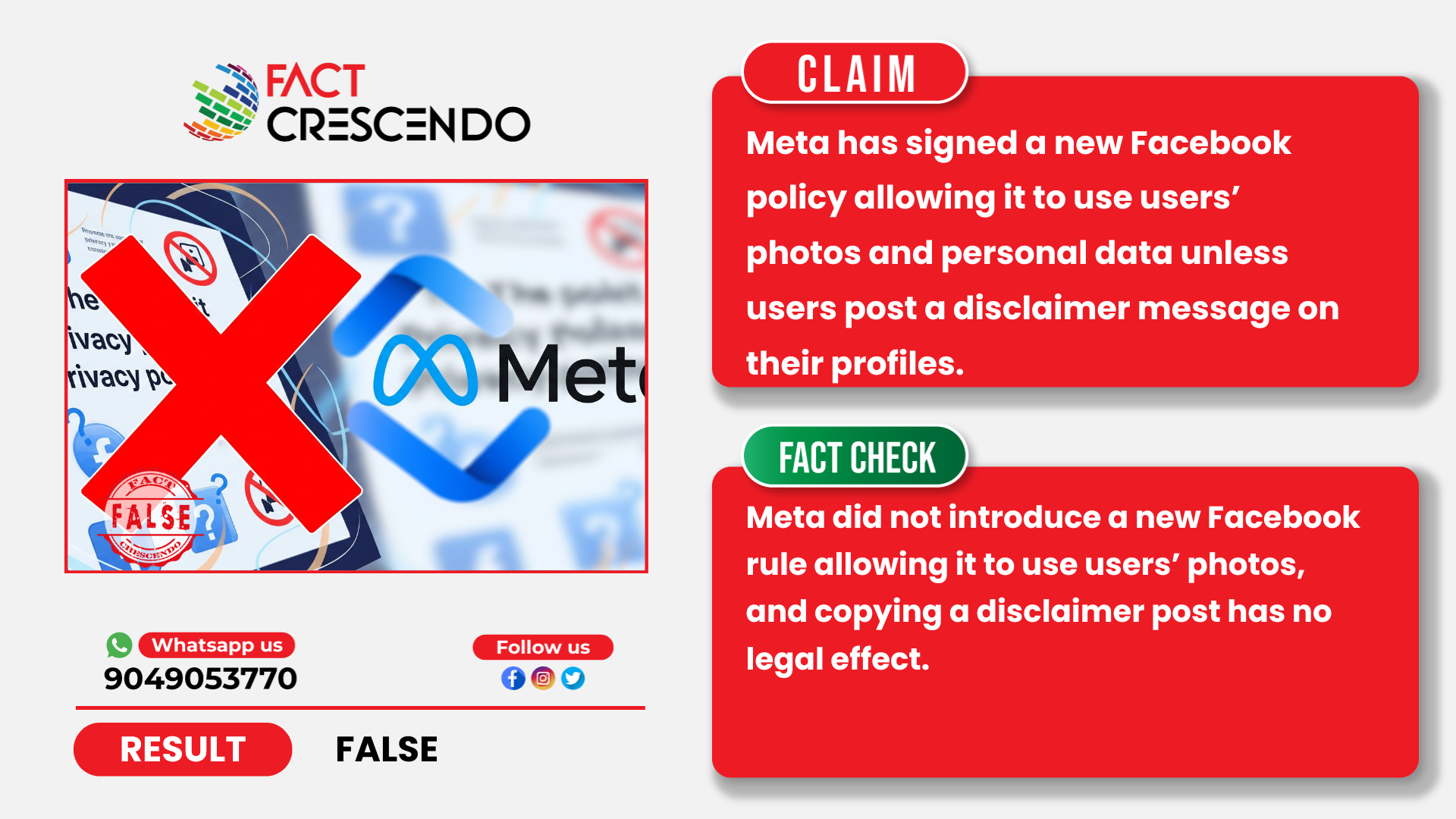 Viral Facebook Post Claiming Meta Can Use Users’ Photos Is False - Fact ...