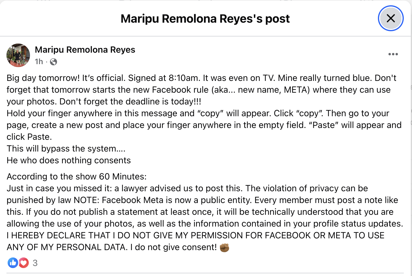Viral Facebook Post Claiming Meta Can Use Users’ Photos Is False - Fact ...