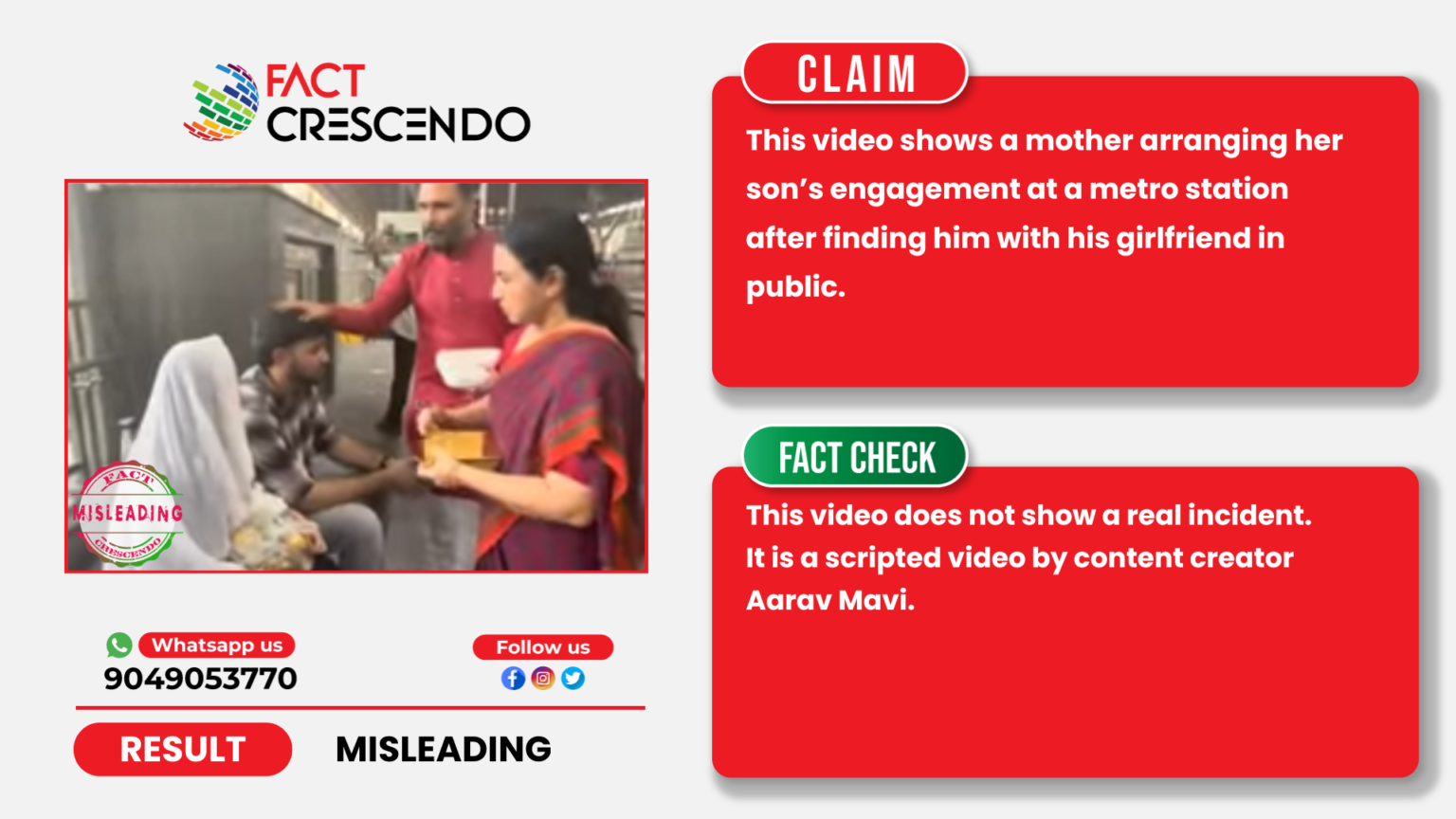 Viral video of engagement ceremony at a metro station is scripted- not ...